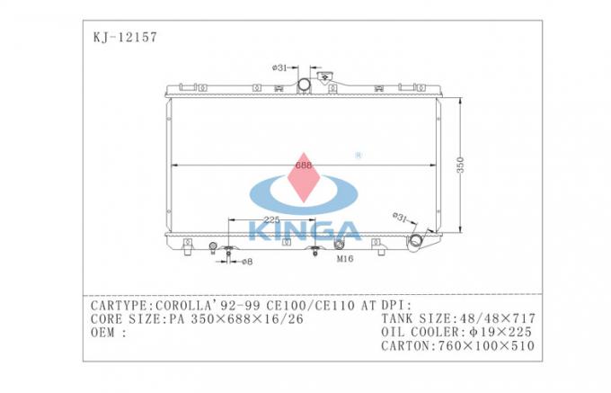 Aluminio 1992 - 1999 sistema de enfriamiento de motor CE100/CE110 del ...